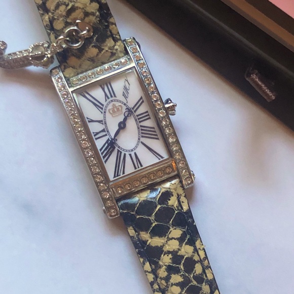 Juicy Couture | Jewelry | Juicy Couture Watch Mother Pearl Face Leather ...